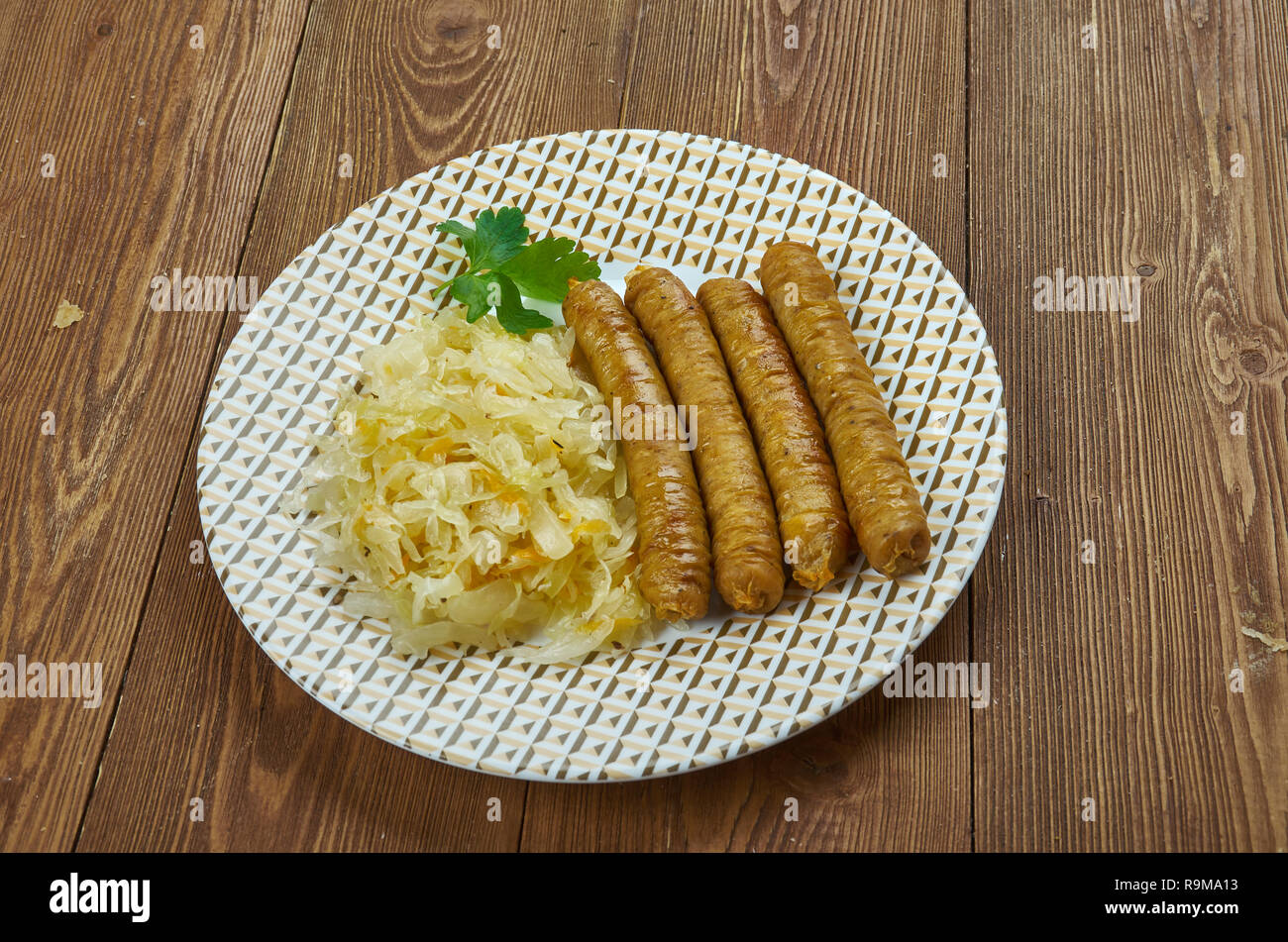 Bulviniai vedarai - Lithuanian sausage, various types of sausage or ...