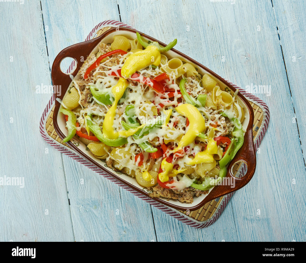 Stuffed Peppers Pasta Casserole, shredded Cheddar-Jack cheese mix Stock ...