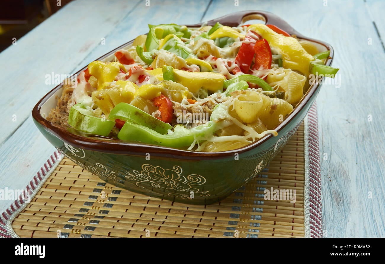 Stuffed Peppers Pasta Casserole, shredded Cheddar-Jack cheese mix Stock ...