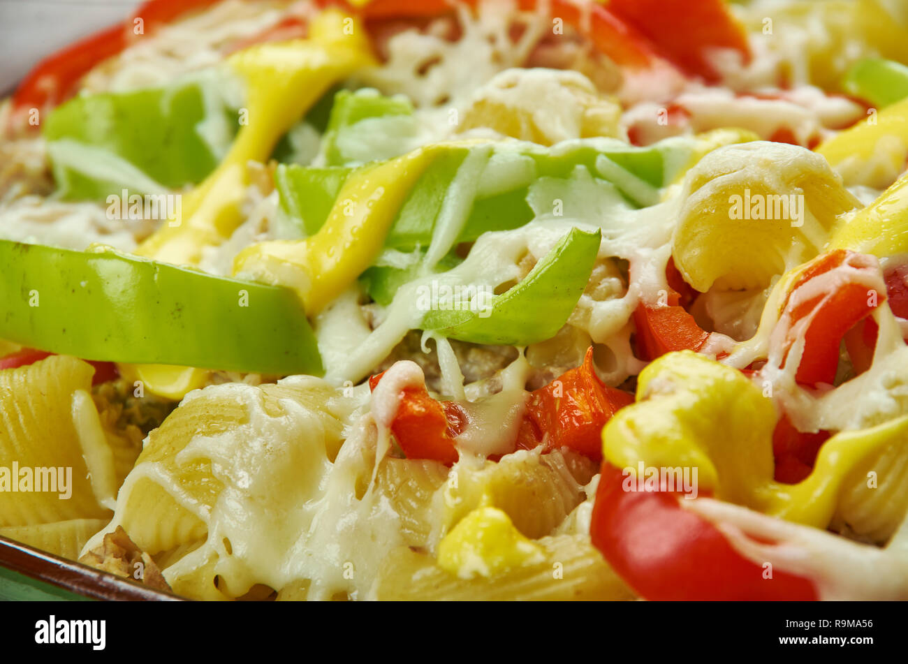 Stuffed Peppers Pasta Casserole, shredded Cheddar-Jack cheese mix Stock ...