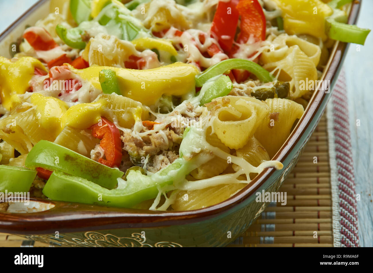 Stuffed Peppers Pasta Casserole, shredded Cheddar-Jack cheese mix Stock ...