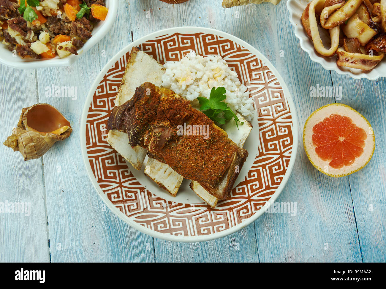 Crispy tadyang ng baka, deep-fried beef ribs that is served with a ...