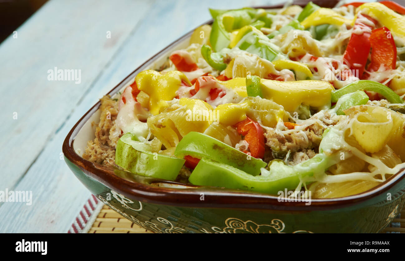 Stuffed Peppers Pasta Casserole, shredded Cheddar-Jack cheese mix Stock ...