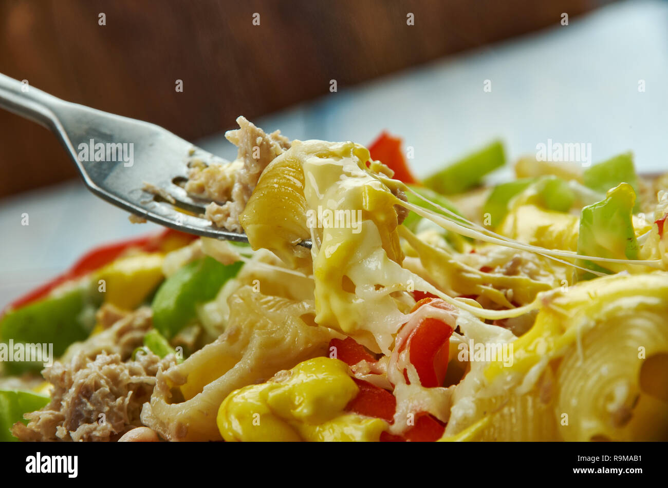Stuffed Peppers Pasta Casserole, shredded Cheddar-Jack cheese mix Stock ...