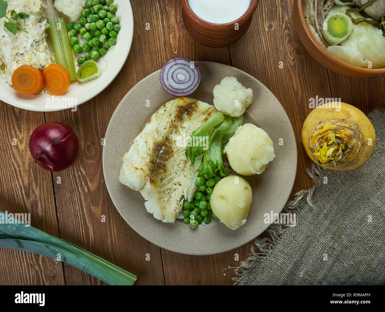 Persetorsk, traditional cod dish, Norwegian cuisine, Traditional ...