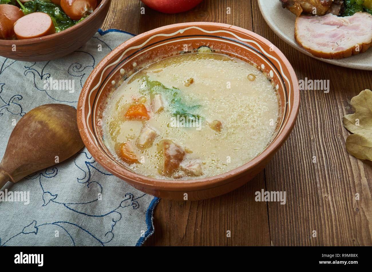 Erwtensoep, Split Pea Soup, Dutch cuisine, Traditional assorted dishes ...