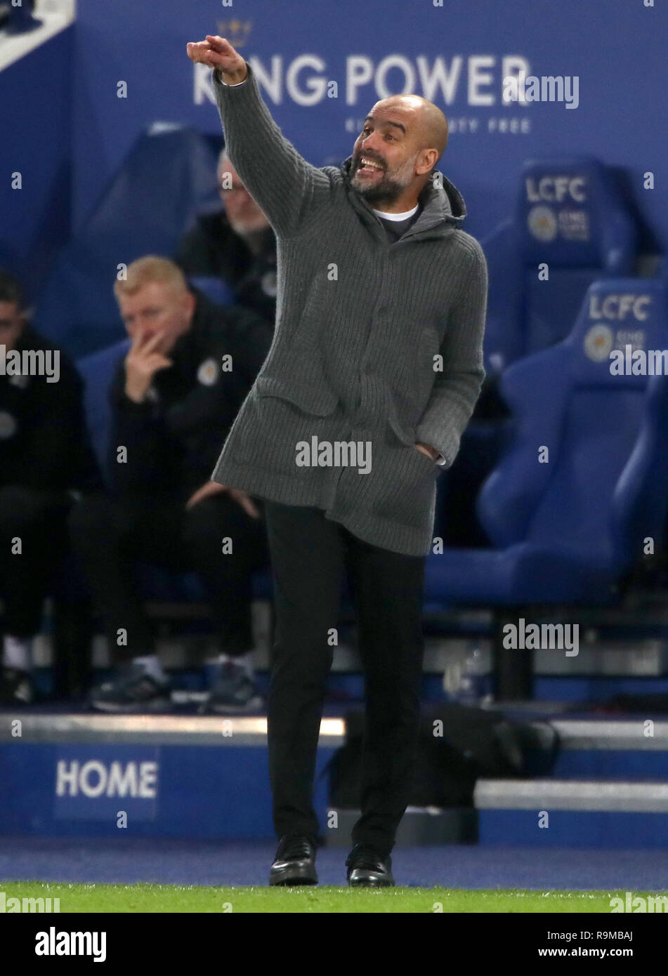 Manchester City manager Pep Guardiola during the Premier League match ...