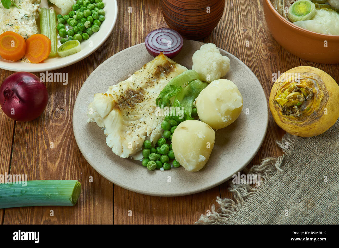 Persetorsk, traditional cod dish, Norwegian cuisine, Traditional ...