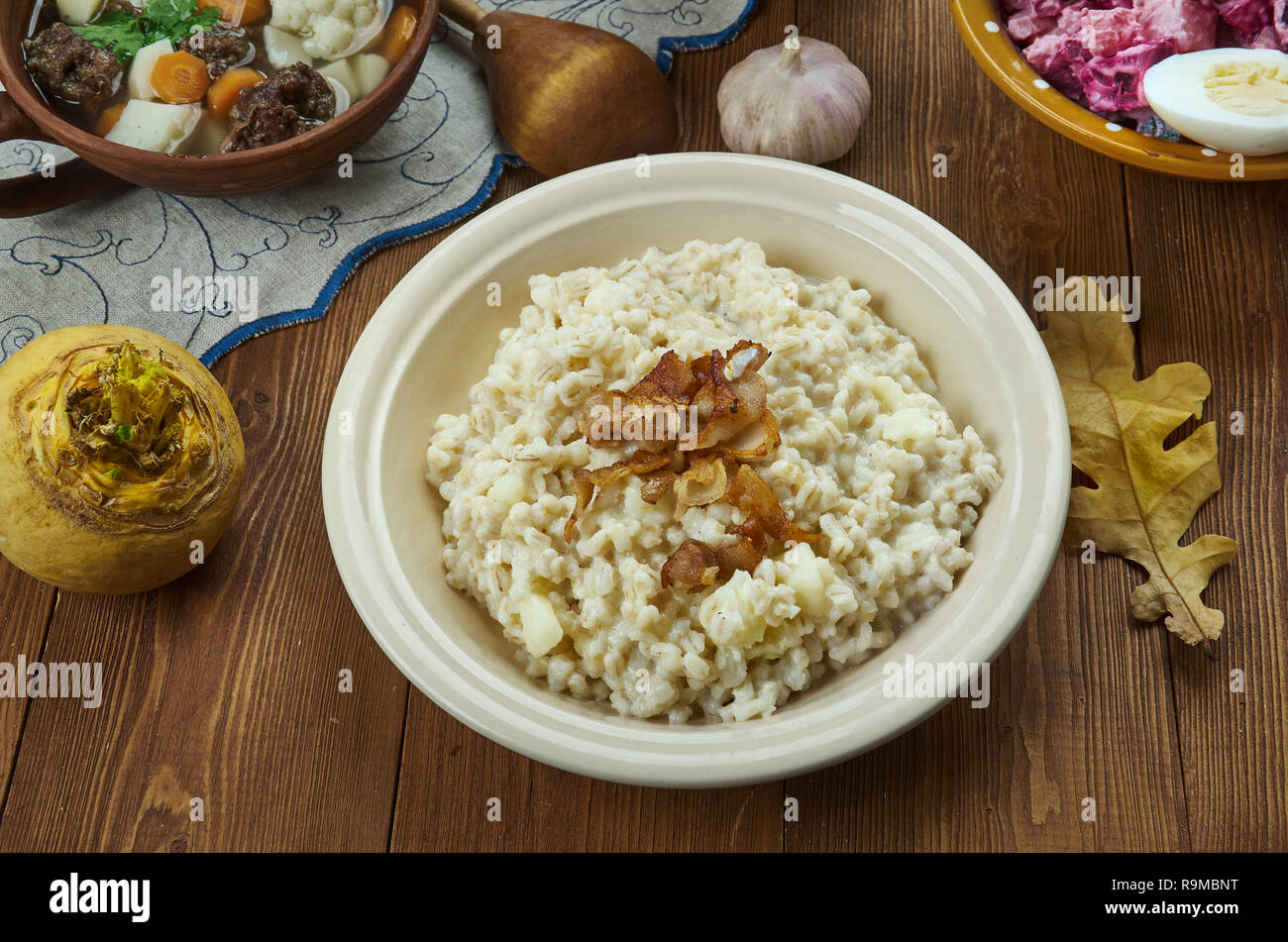Mulgipuder,cereal with barley and potatoes. , Estonian cuisine ...