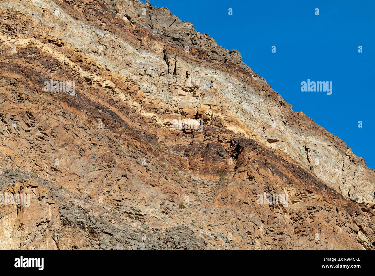 The rock wall of Titus Canyon in Death Valley National Park, California ...