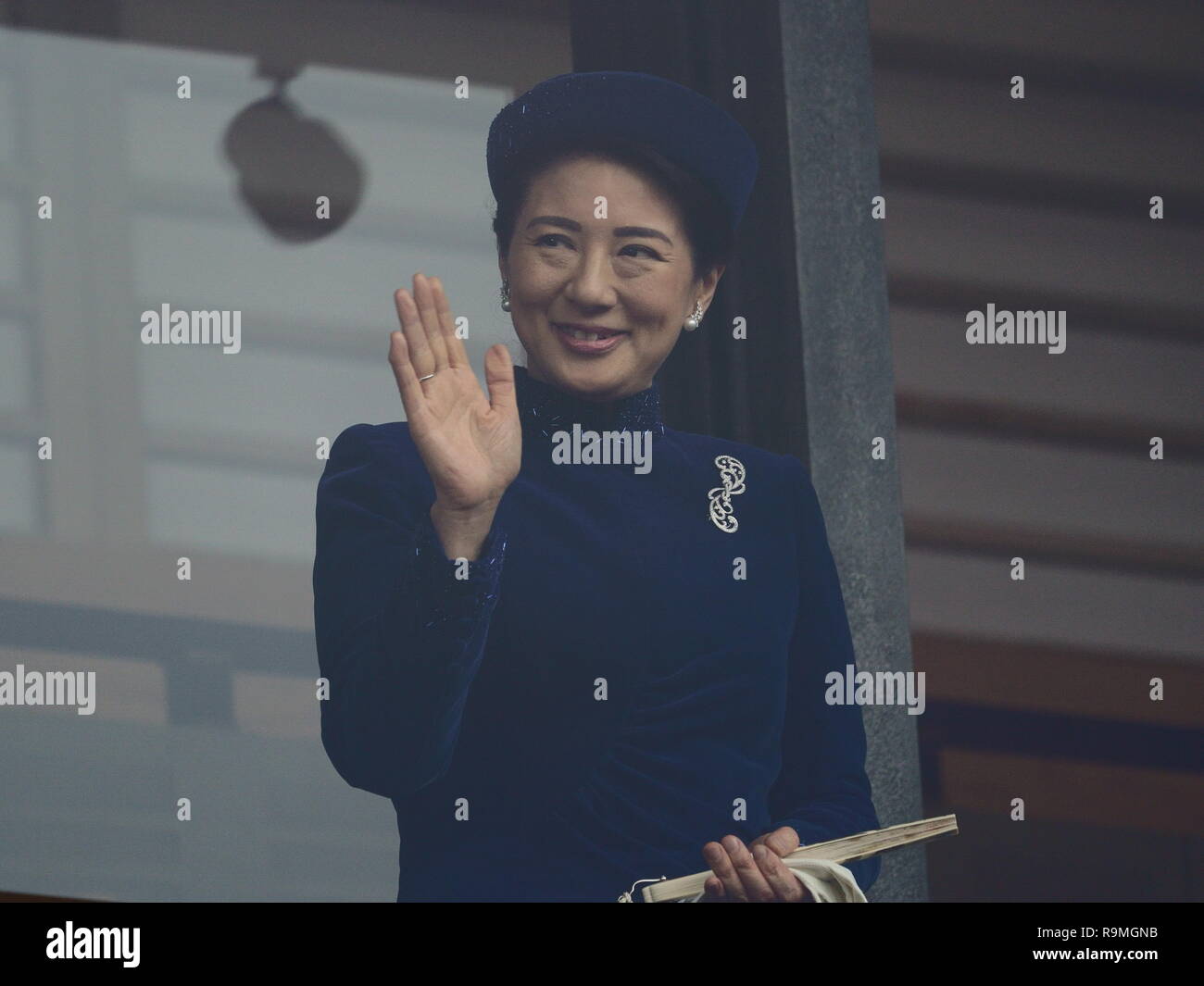 Japan's Crown Princess Masako waves during Emperor Akihito's 85th ...