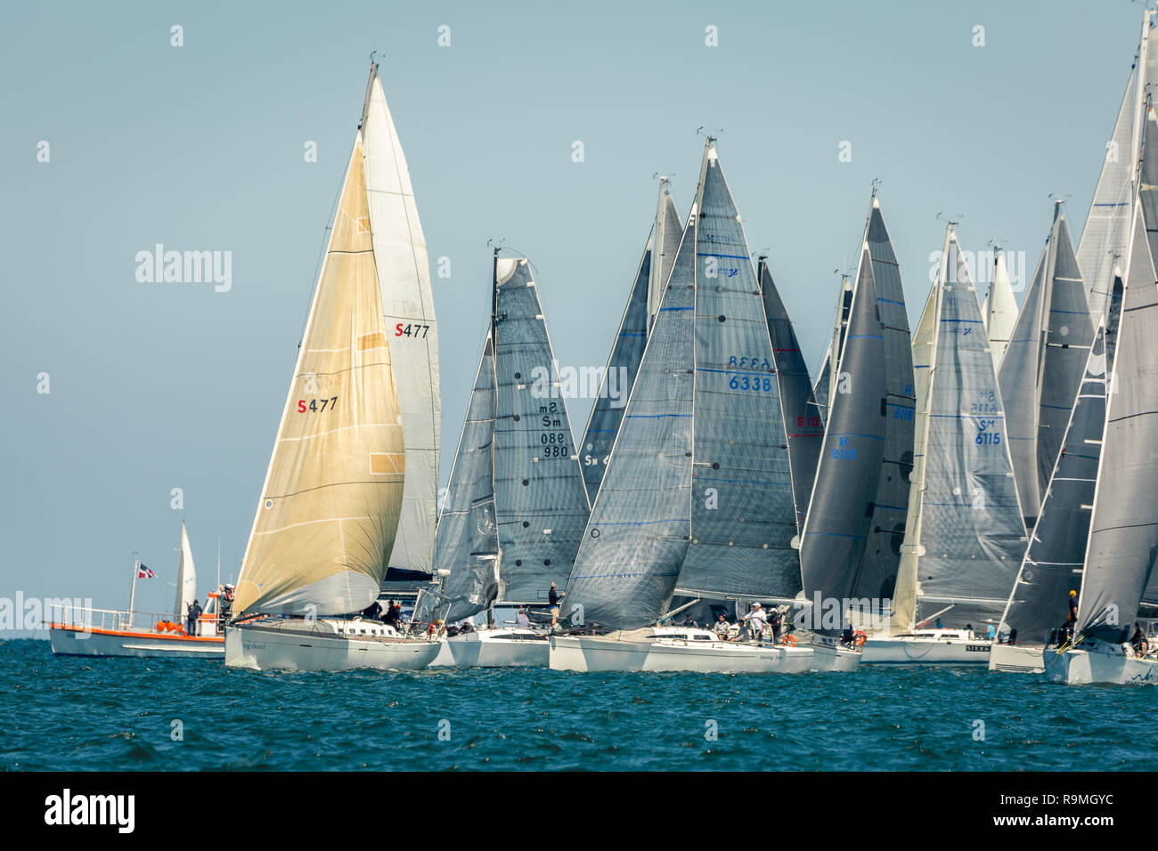 Melbourne, Australia. Cock of the Bay yacht race, Australia on December ...