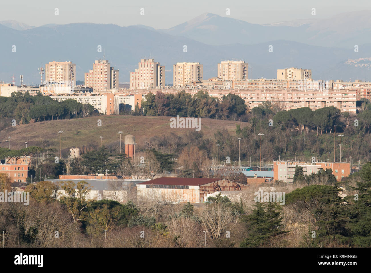 Rome Italy. 26th December 2018. Residential apartments north of Rome ...