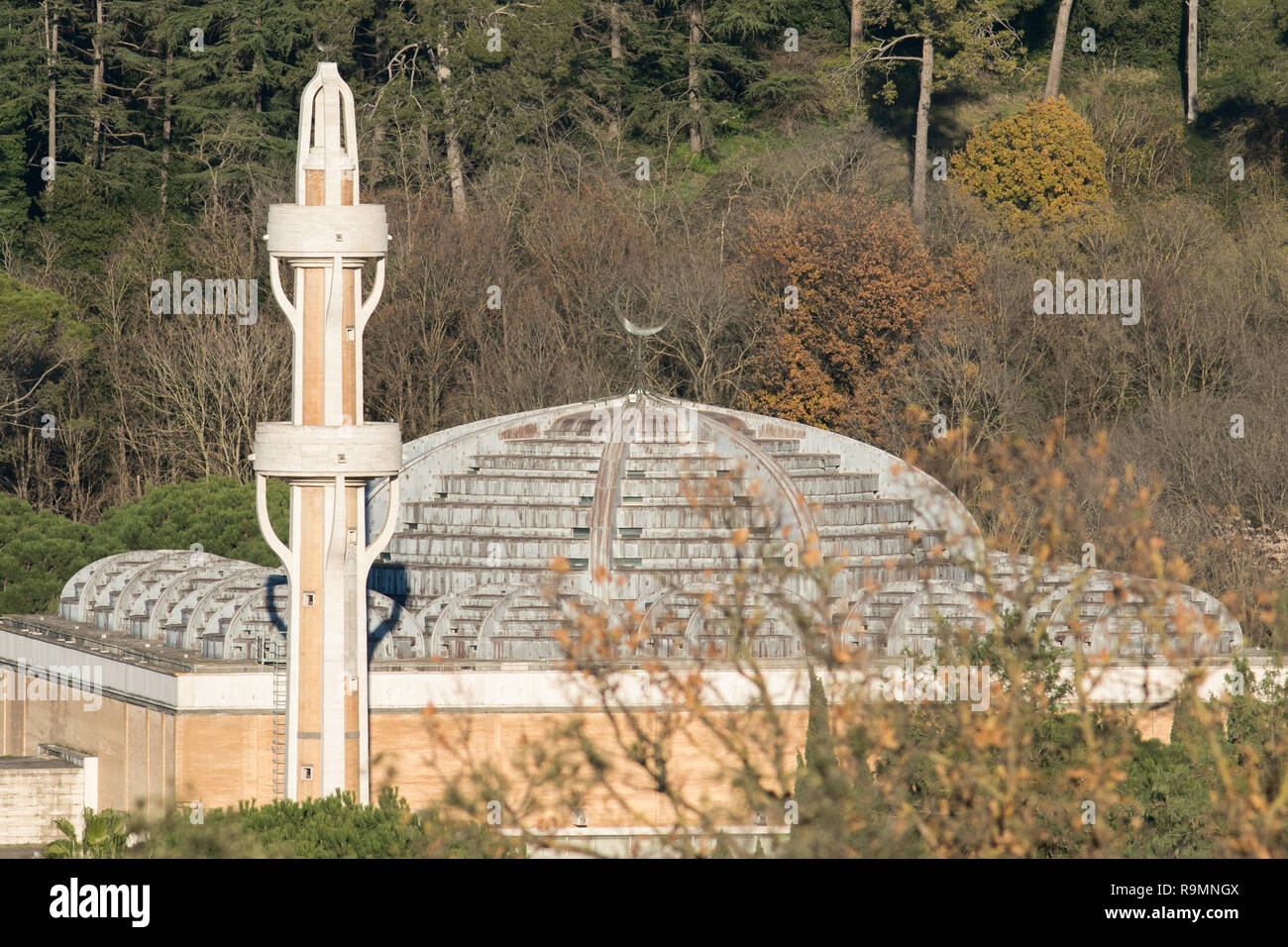 Rome Italy. 26th December 2018. The Mosque of Rome, the largest mosque ...