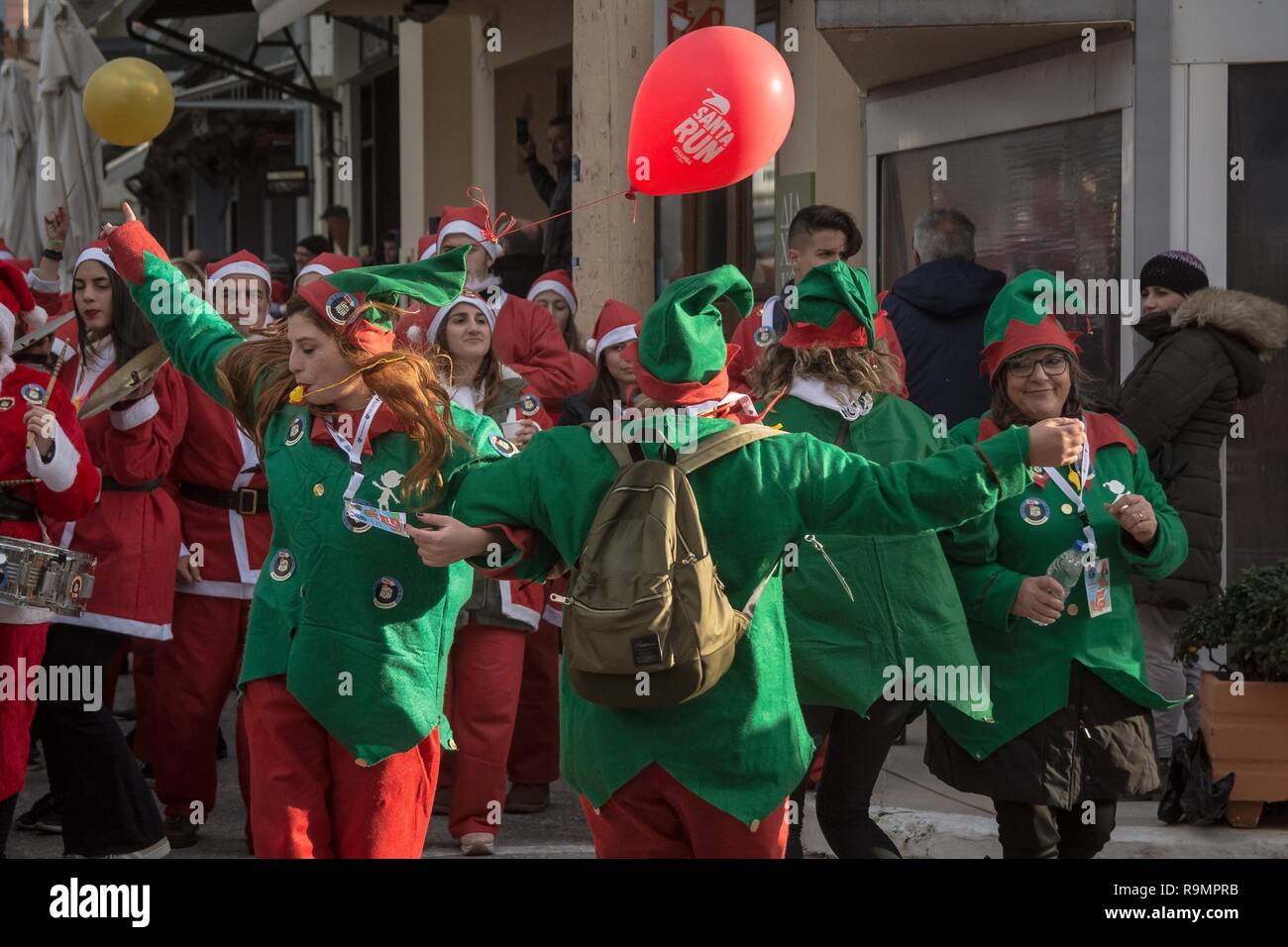 Chania, Greece. 26th Dec, 2018. Participants are seen dancing on the ...