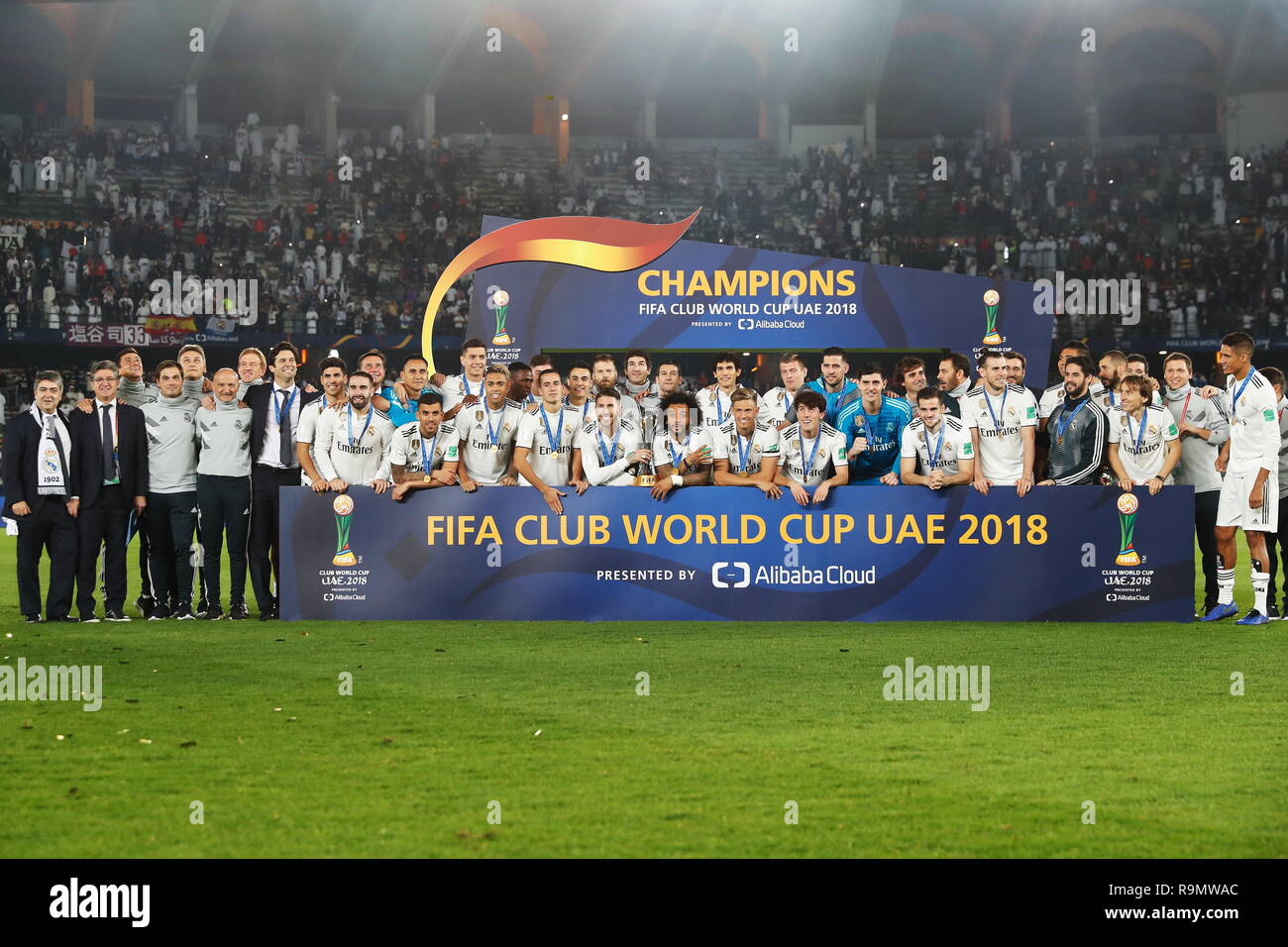 Abu Dhabi, United Arab Emirates. 22nd Dec, 2018. Real Madrid team group ...