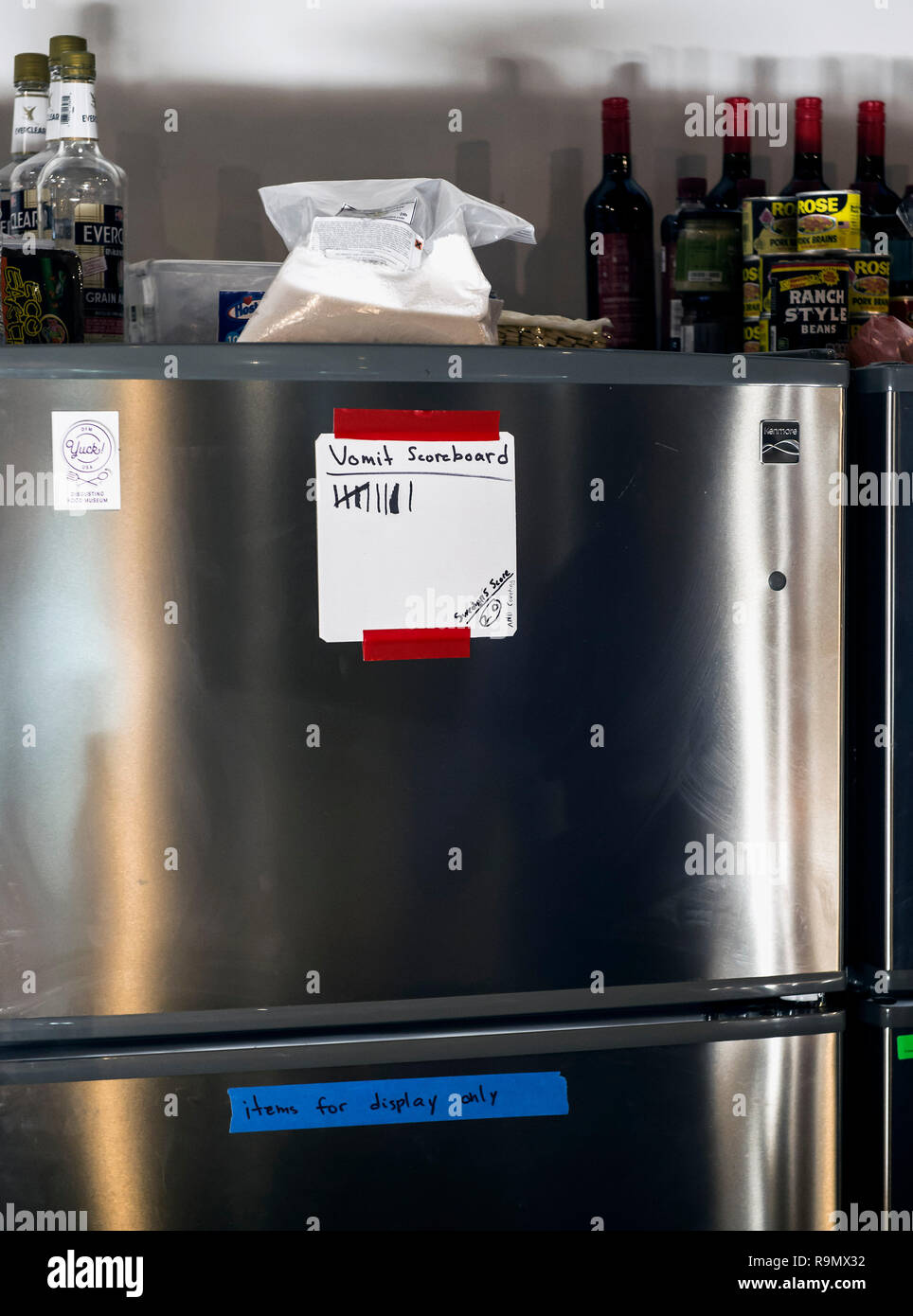 Los Angeles, California, USA. 26th Dec, 2018. A vomit scorecard pasted ...