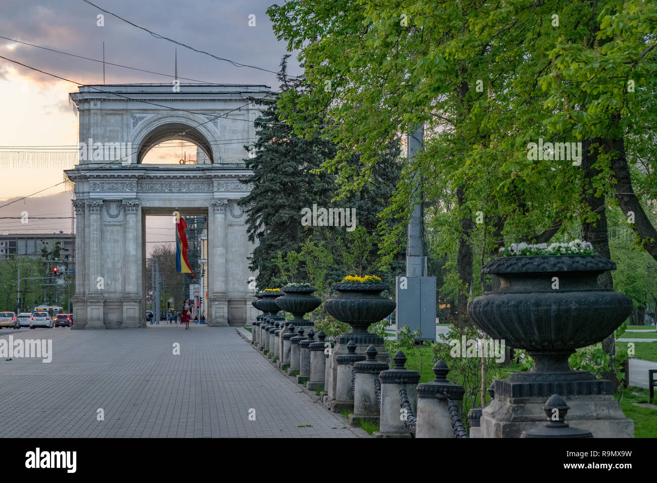 CHISINAU, MOLDOVA - APRIL 19, 2018: The Triumphal Arch in Chisinau ...