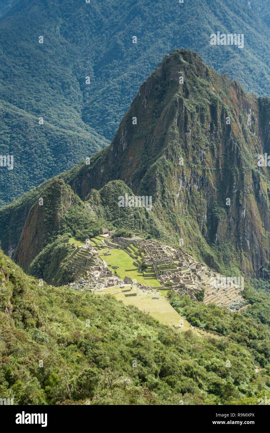 View of the Lost Incan City of Machu Picchu near Cusco, Peru. Machu ...