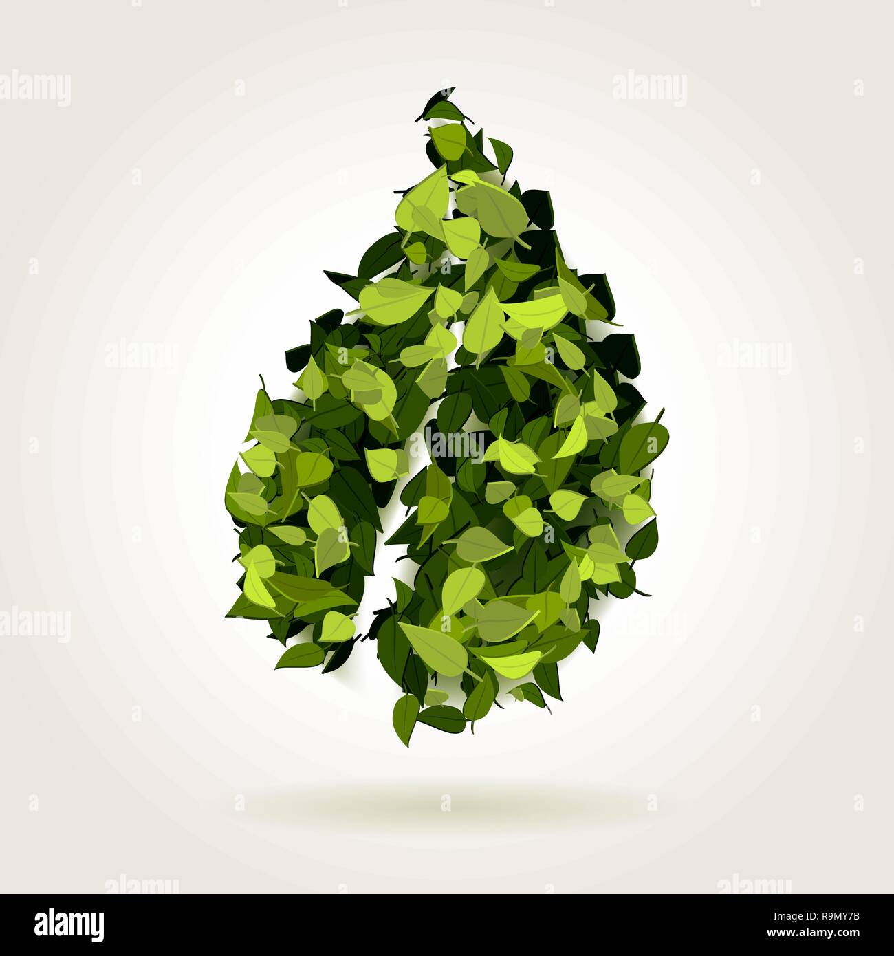 Abstract green fresh leaf concept, vector illustration Stock Vector ...
