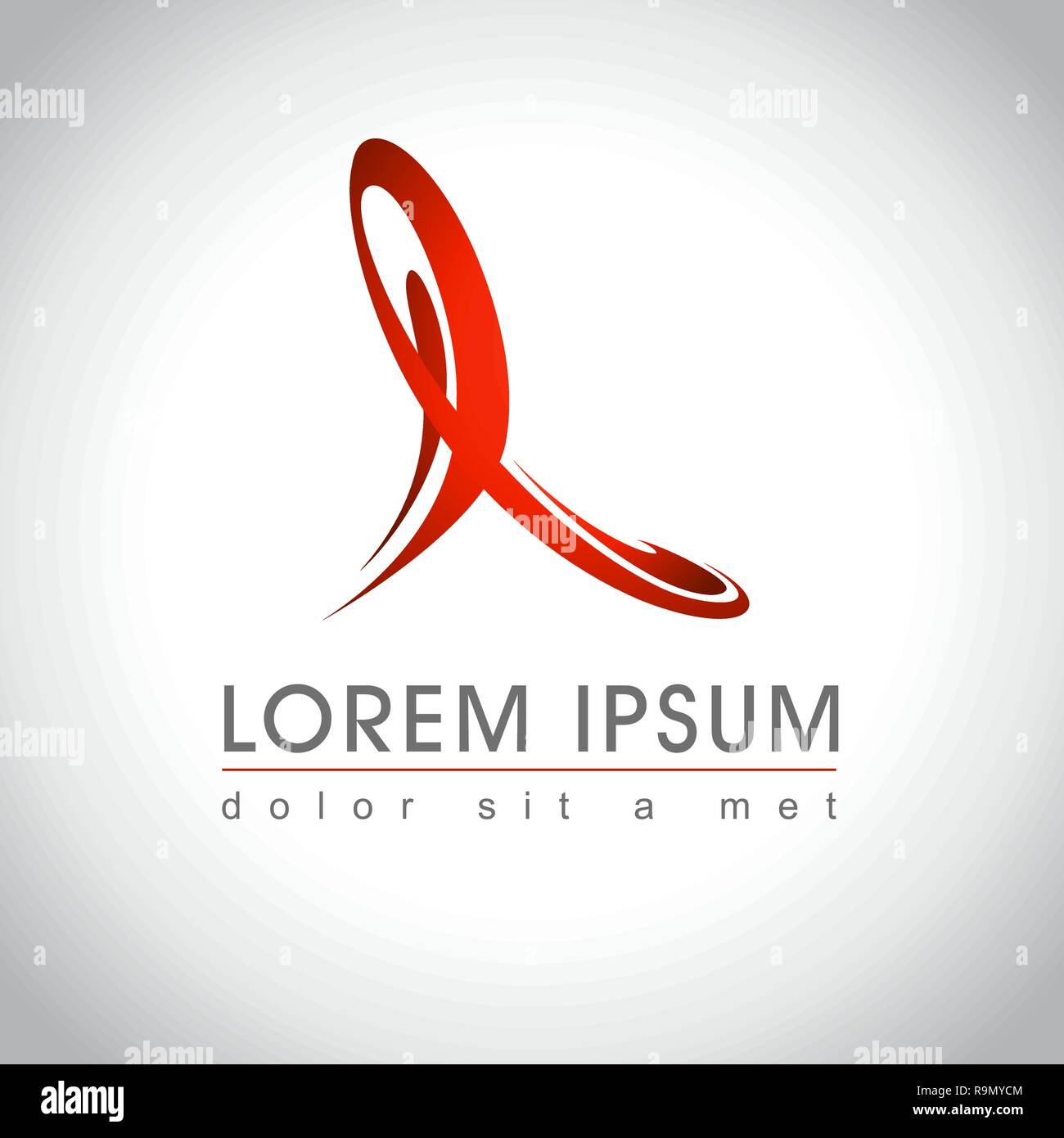 Abstract red logo sample design, vector illustration Stock Vector Image ...