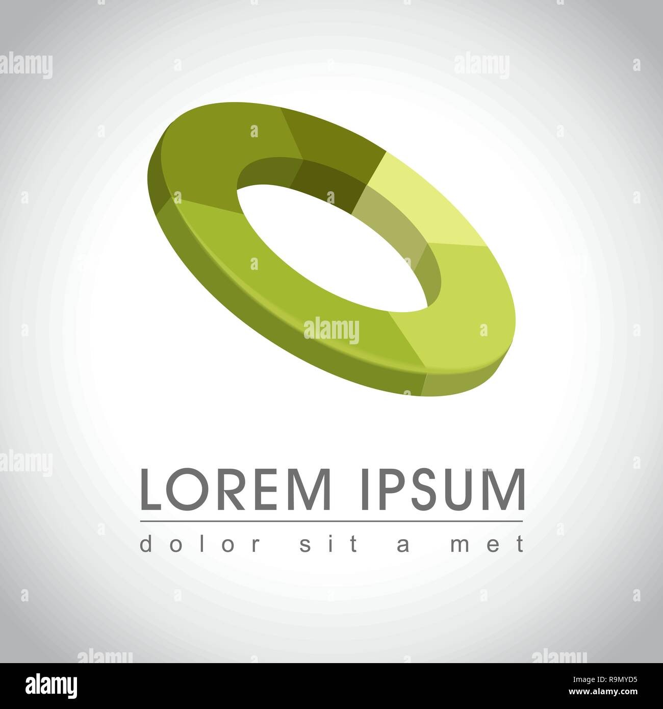 Abstract green circle logo sample, vector illustration Stock Vector ...