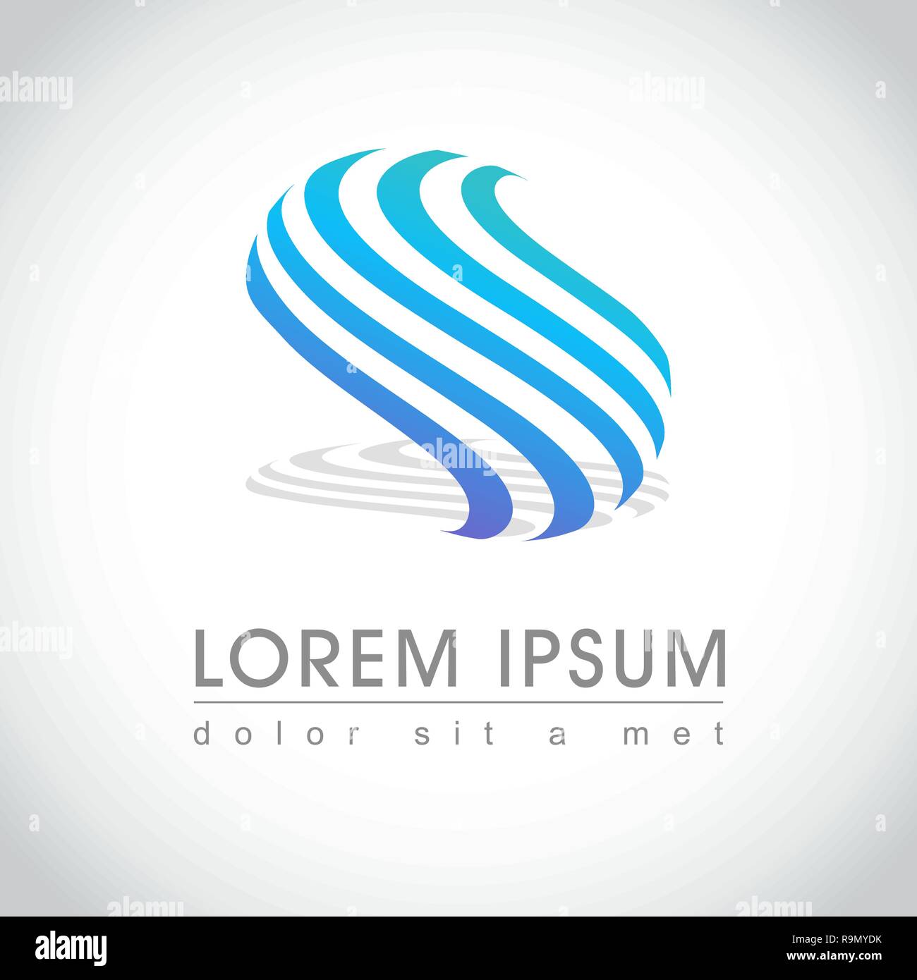 Abstract round striped logo sample, vector illustration Stock Vector ...