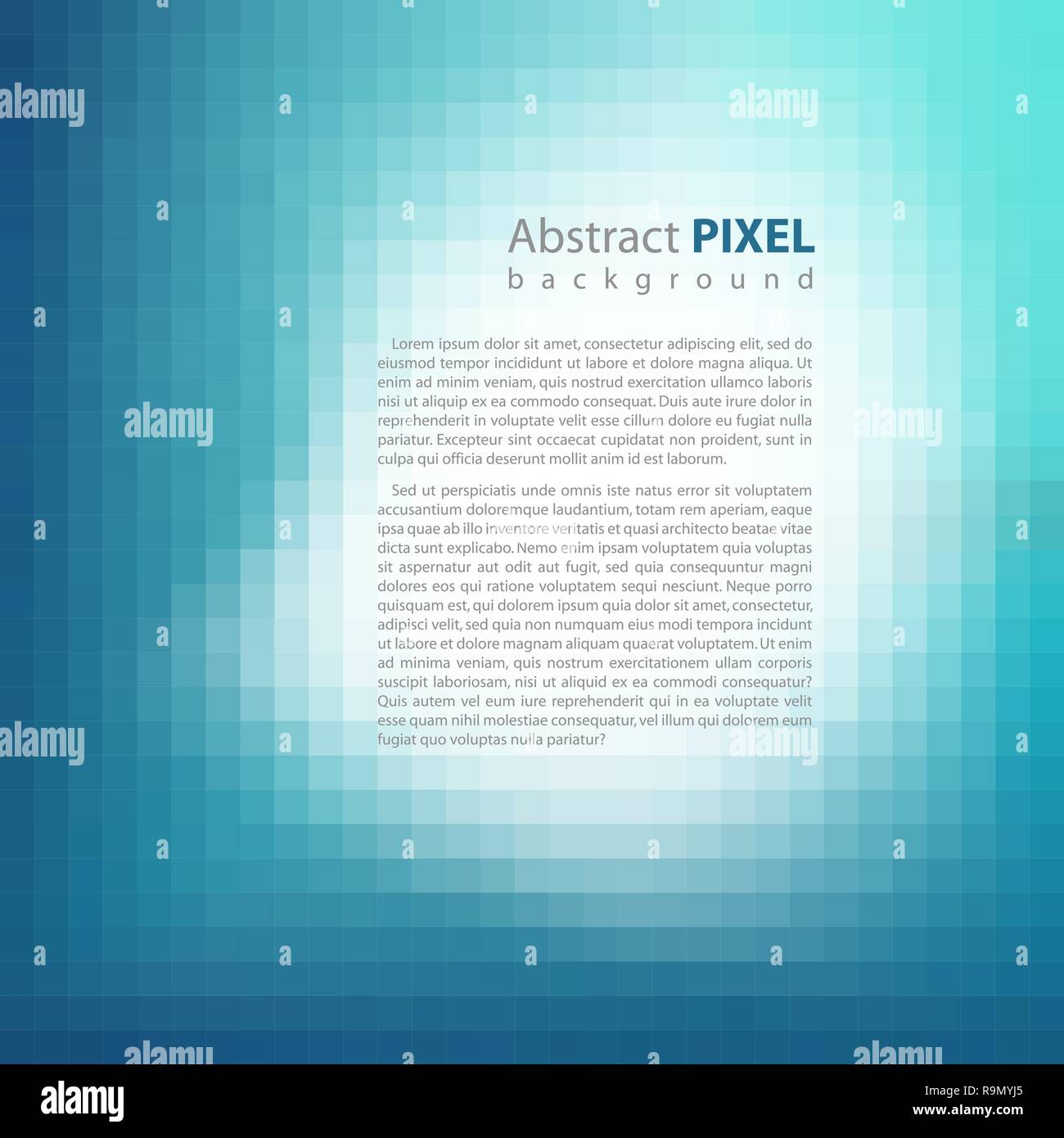 Abstract blue pixel mosaic background, vector illustration Stock Vector ...