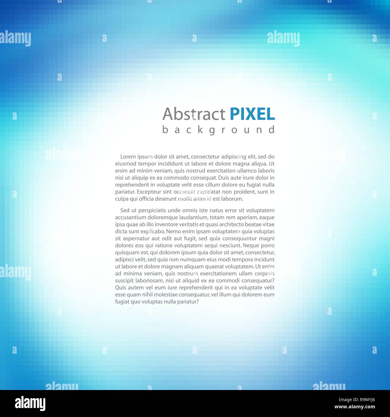 Abstract blue pixel mosaic background, vector illustration Stock Vector ...