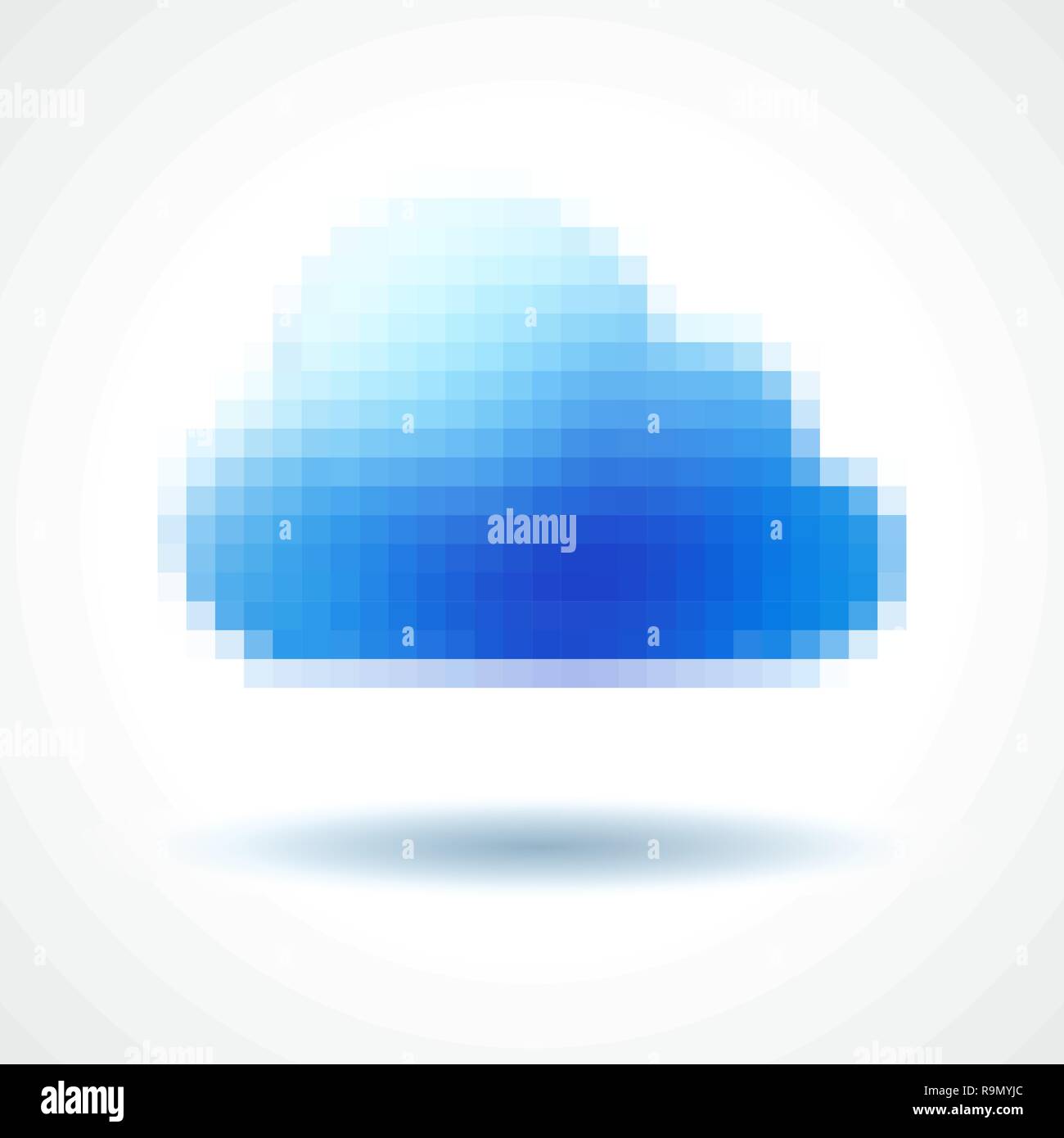 Abstract pixel cloud isolated on white, vector illustration Stock ...