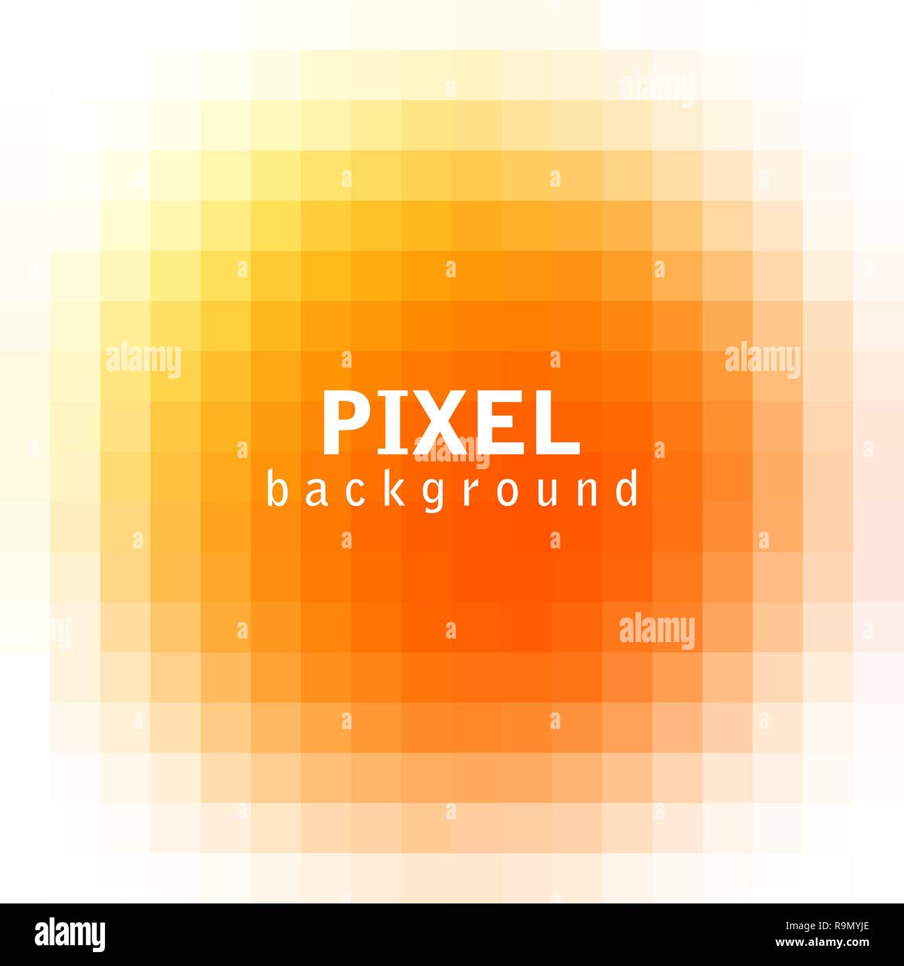 Abstract pixel orange cubic background, vector illustration Stock ...
