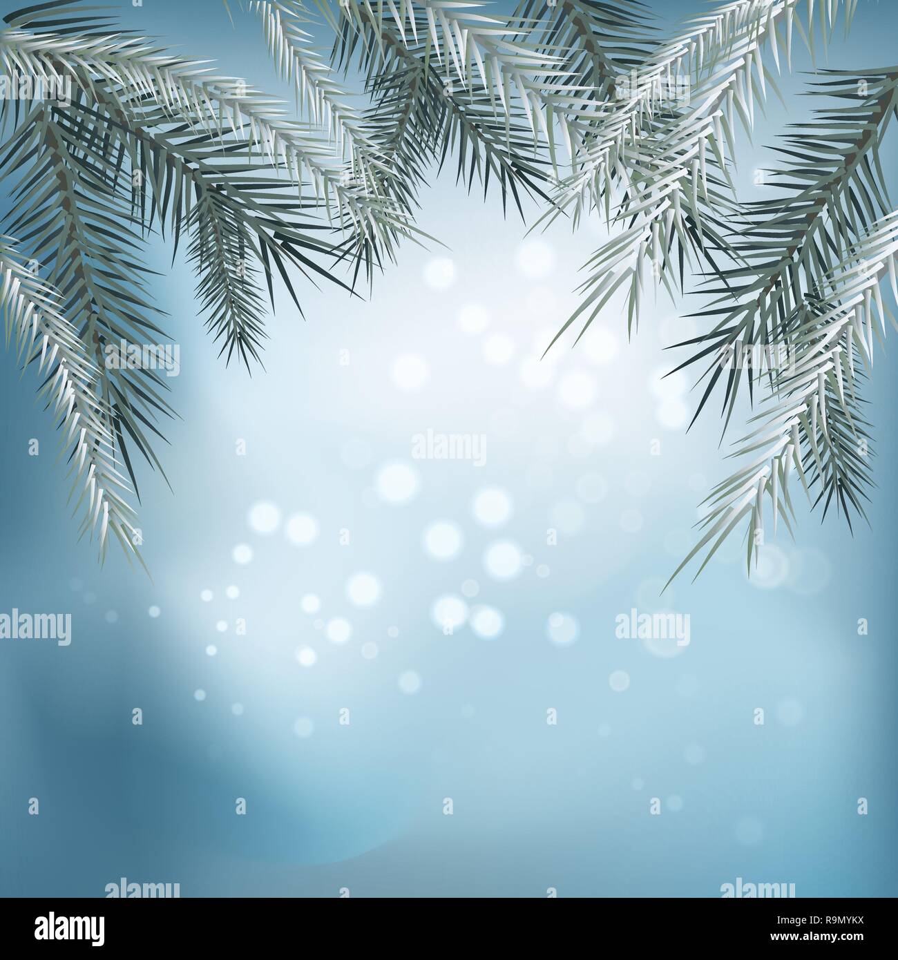 Winter background. Winter snow landscape with wooden table in front ...