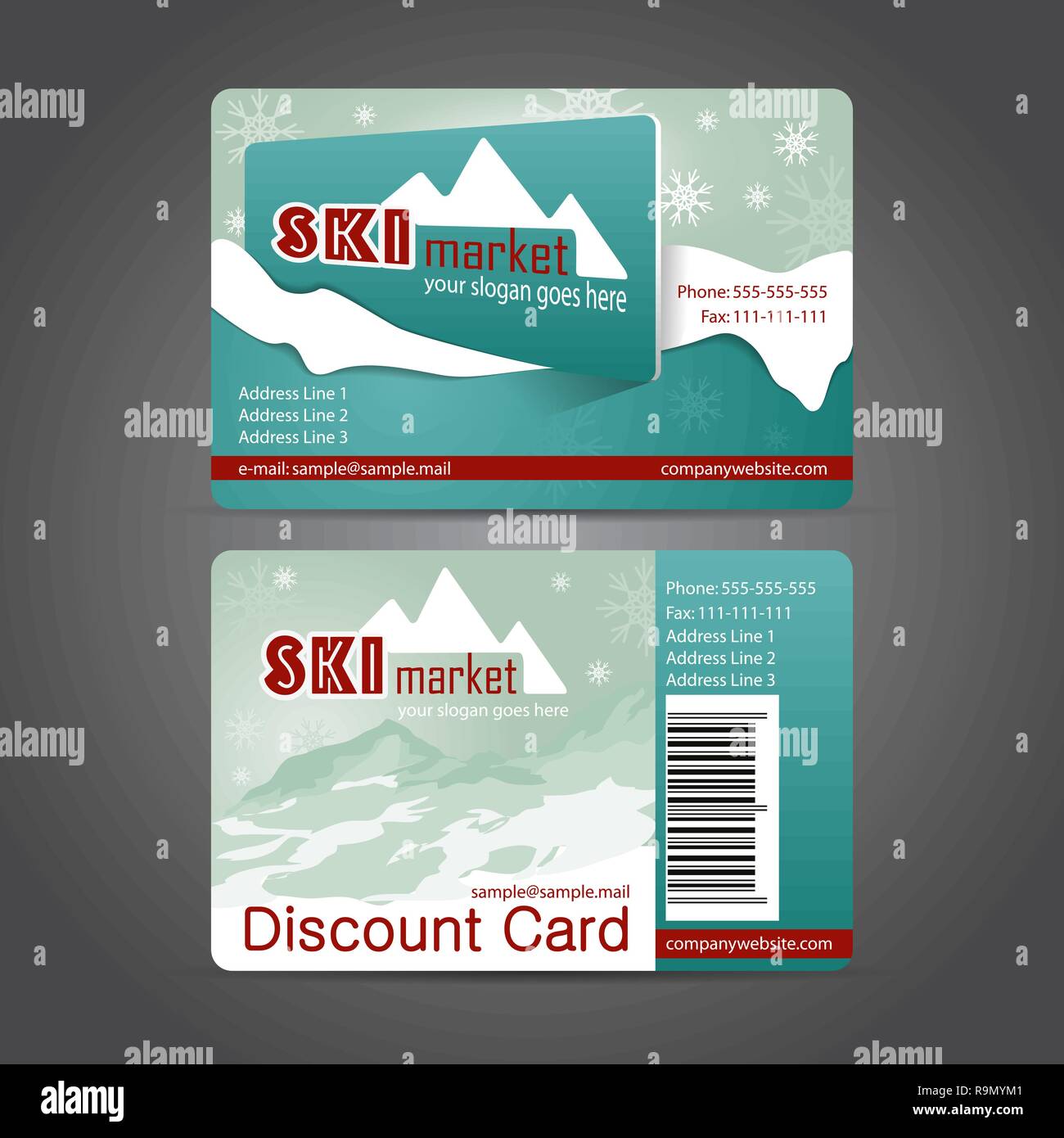 Ski card Stock Vector Images - Alamy