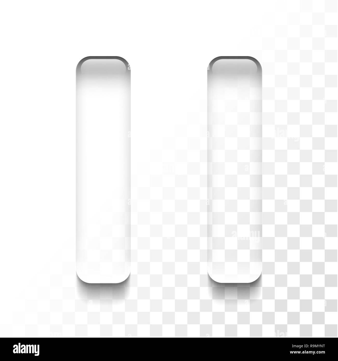 Transparent isolated pause symbol icon, vector illustration Stock ...
