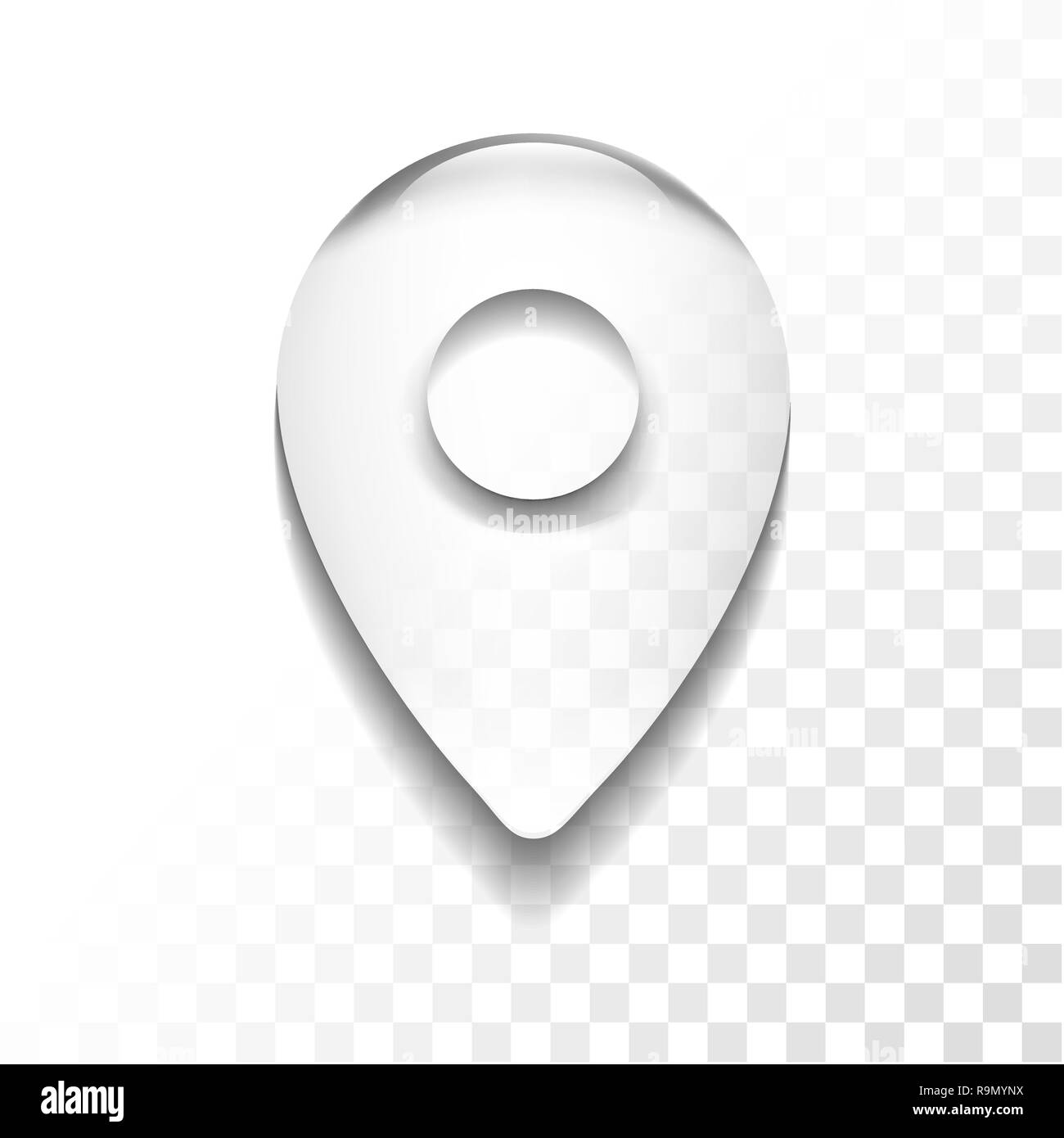 Map pin transparent Black and White Stock Photos & Images - Alamy