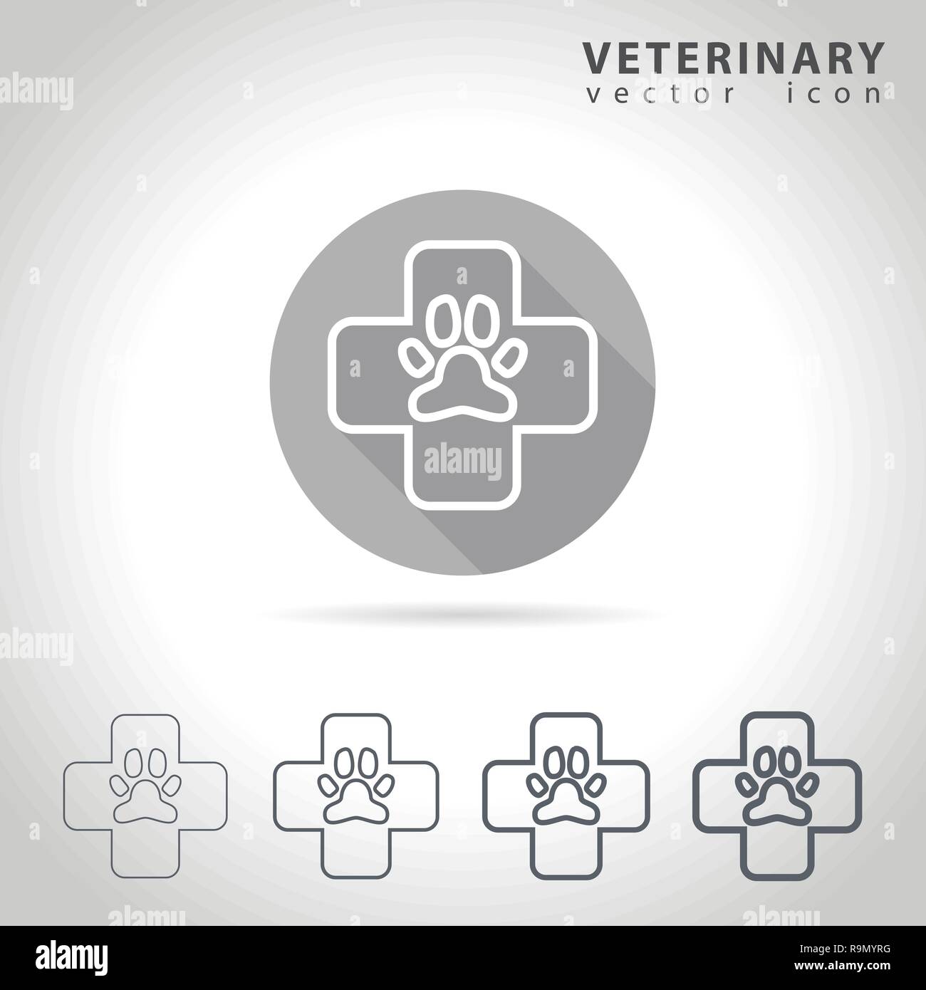 Veterinary outline icon set, collection of pet health icons, vector ...