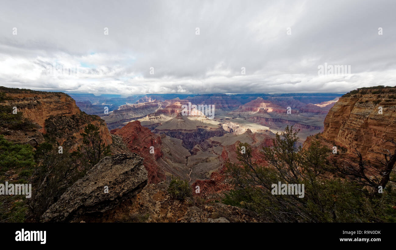 Cloudy Day at Grand Canyon Stock Photo - Alamy