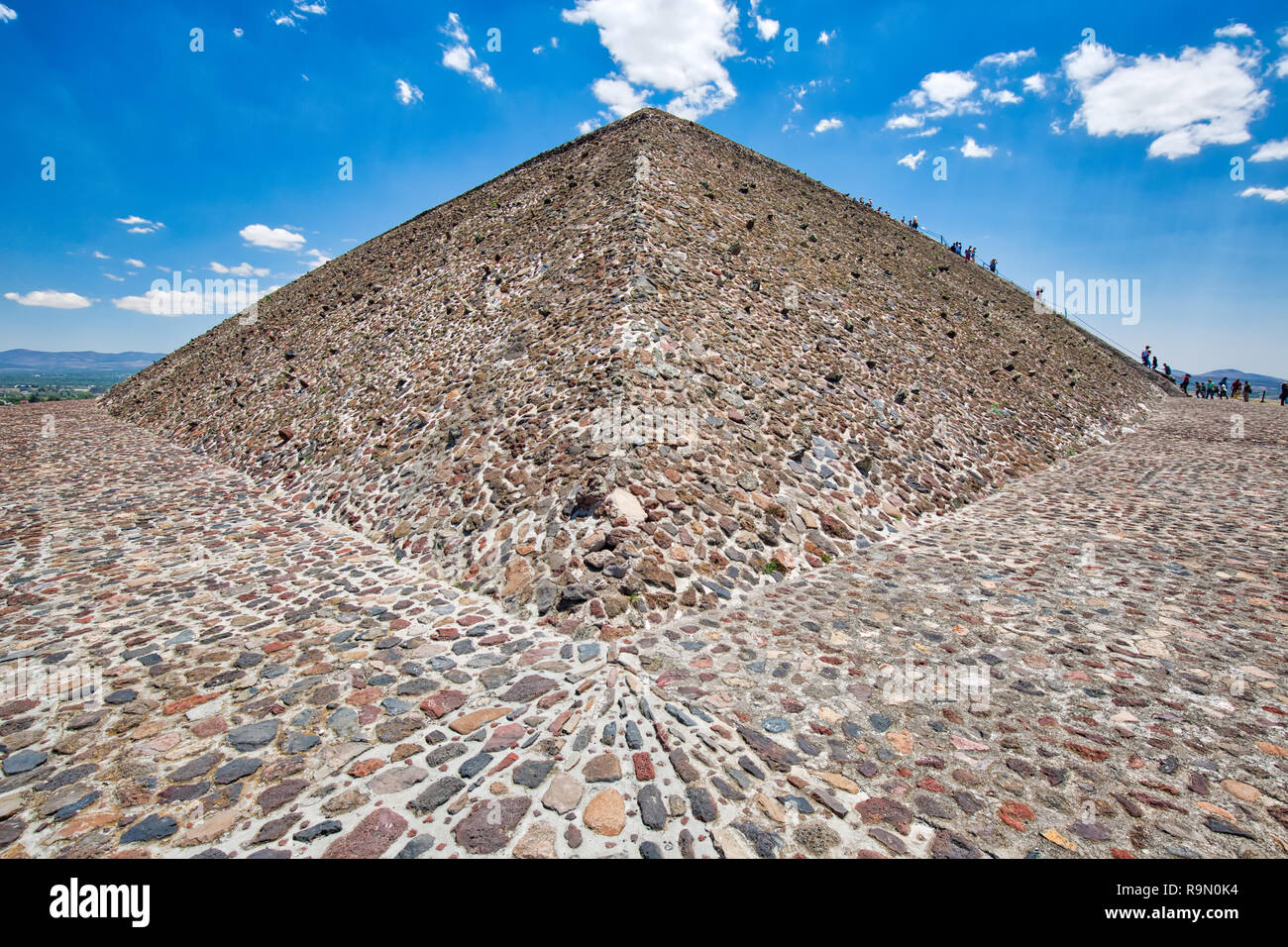 Mexico City, Mexico-21 April, 2018: Tourists climbing landmark ancient ...