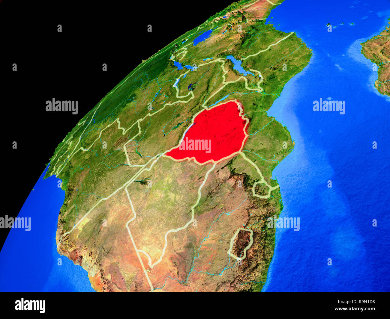 Global map world zimbabwe hi-res stock photography and images - Alamy