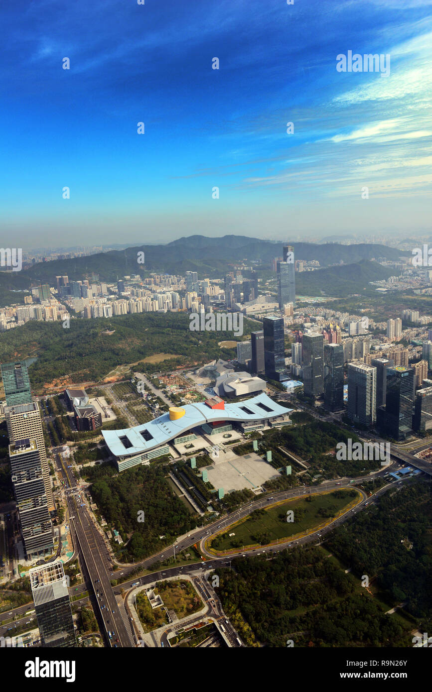 An aerial view of Shenzhen's Civic center Stock Photo - Alamy