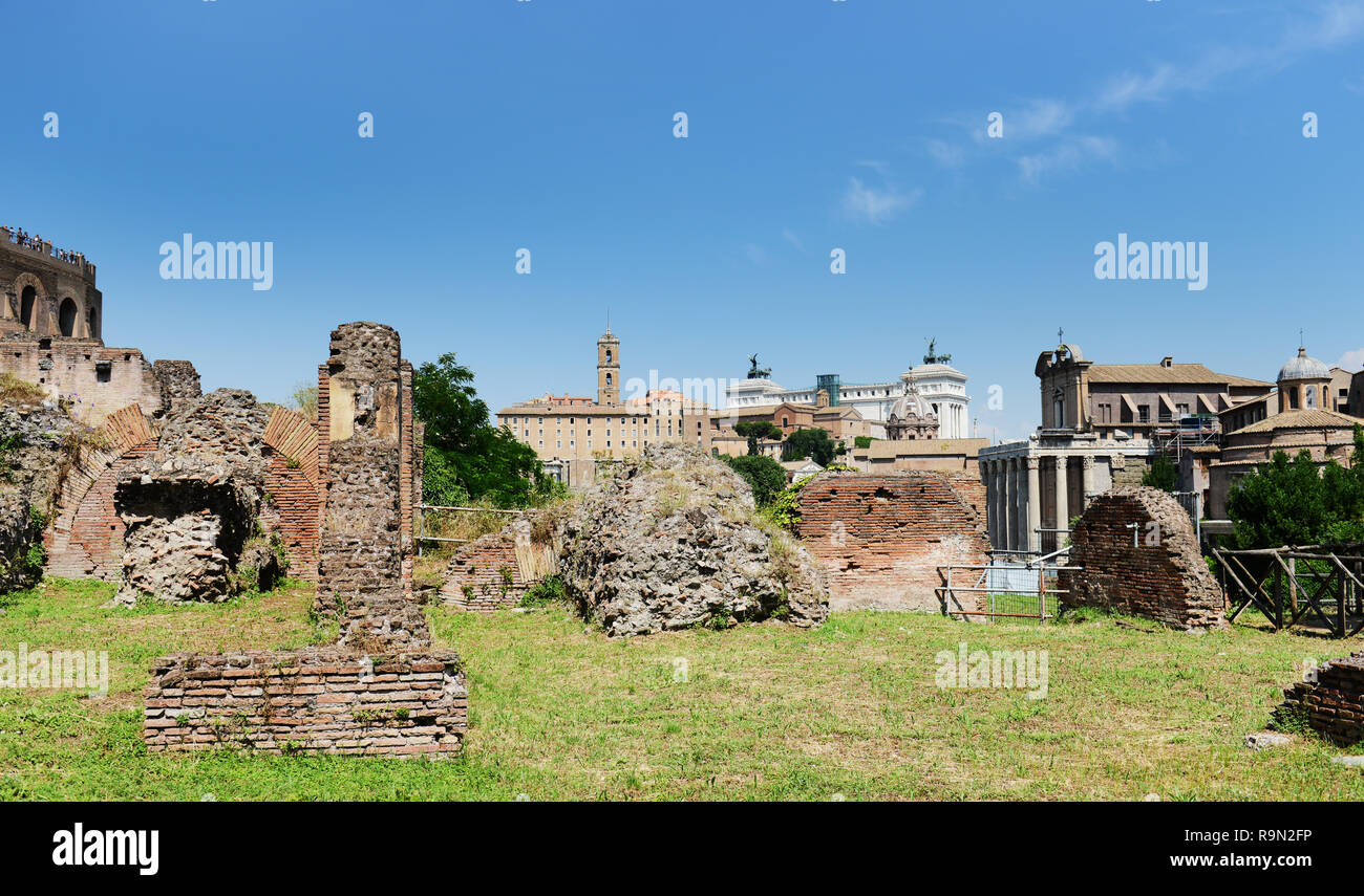 The Roman Forum was the heart of the city of ancient Rome Stock Photo ...
