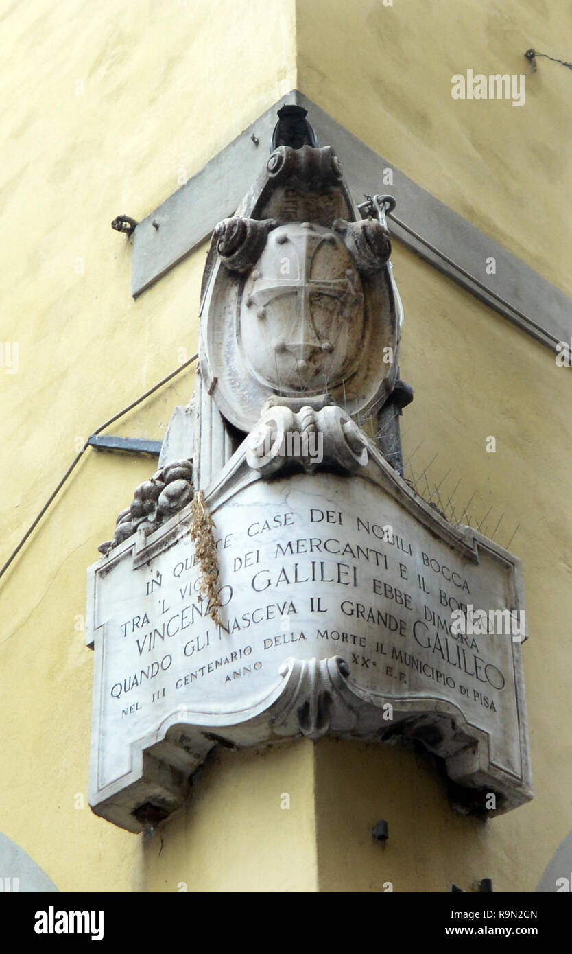 Galileo building in the historic district of Pisa Stock Photo - Alamy