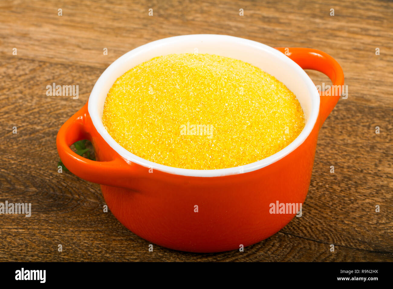 Raw polenta ready for cooking Stock Photo - Alamy