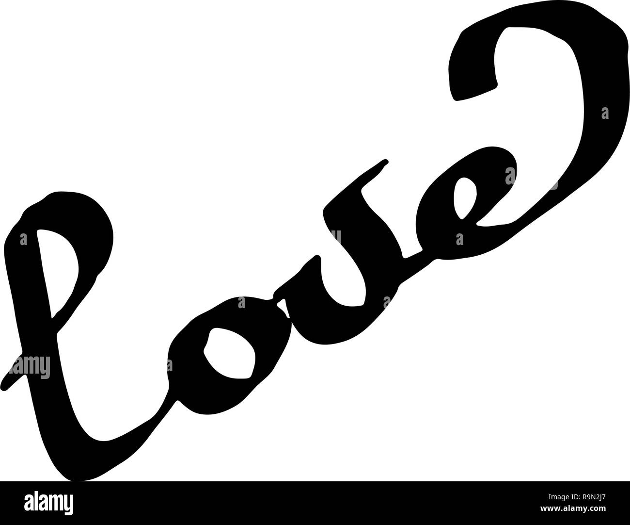 Vector Love handwriting monogram calligraphy. Black and white engraved ...