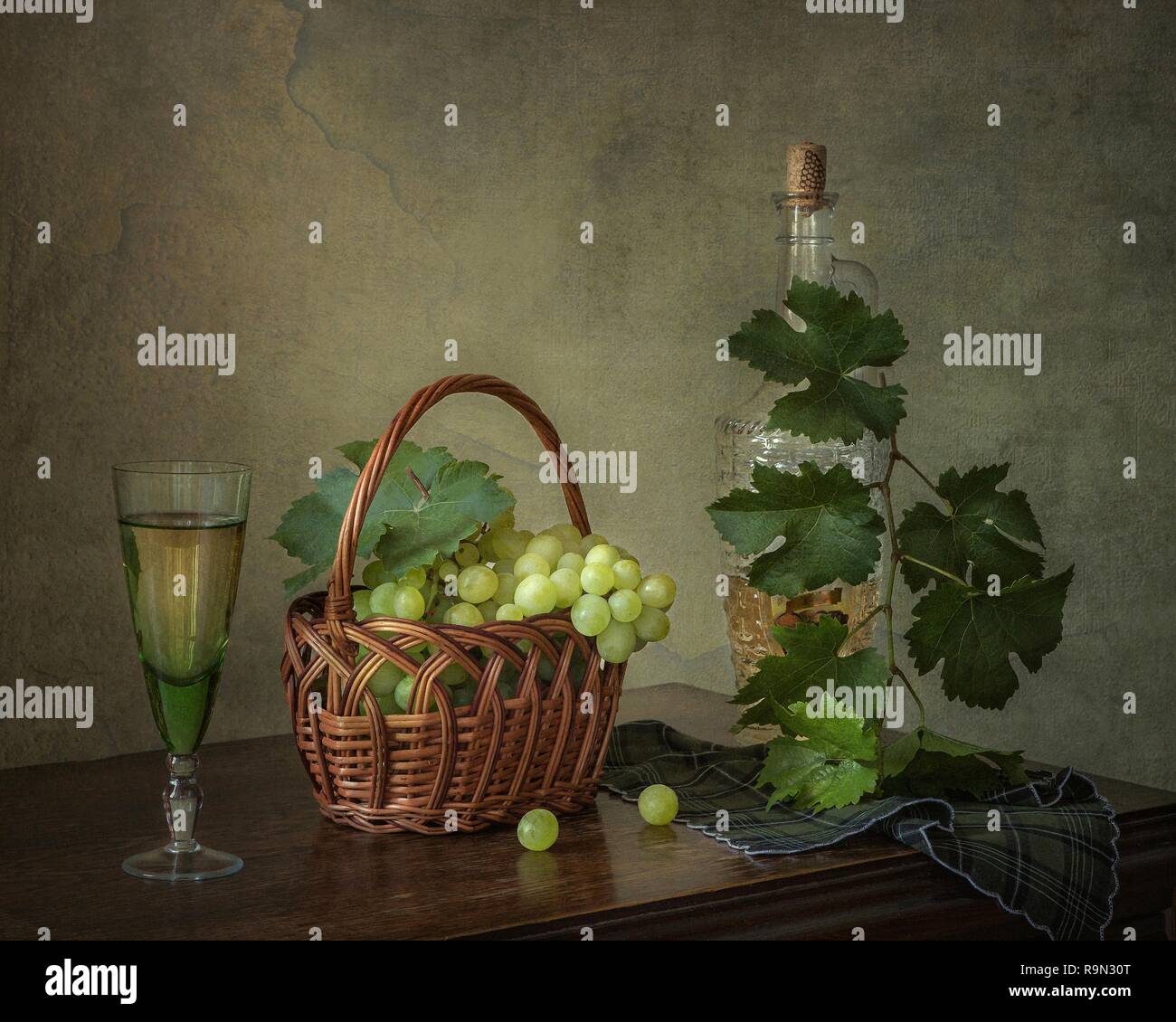 Still life with grapes Stock Photo - Alamy