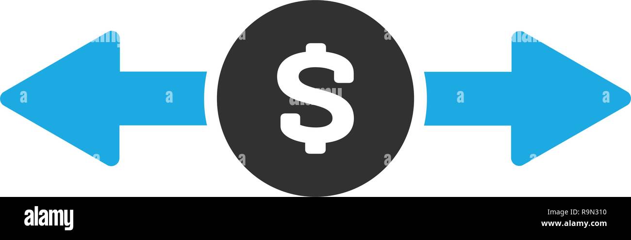 Money exchange icon in trendy flat style isolated on white background ...