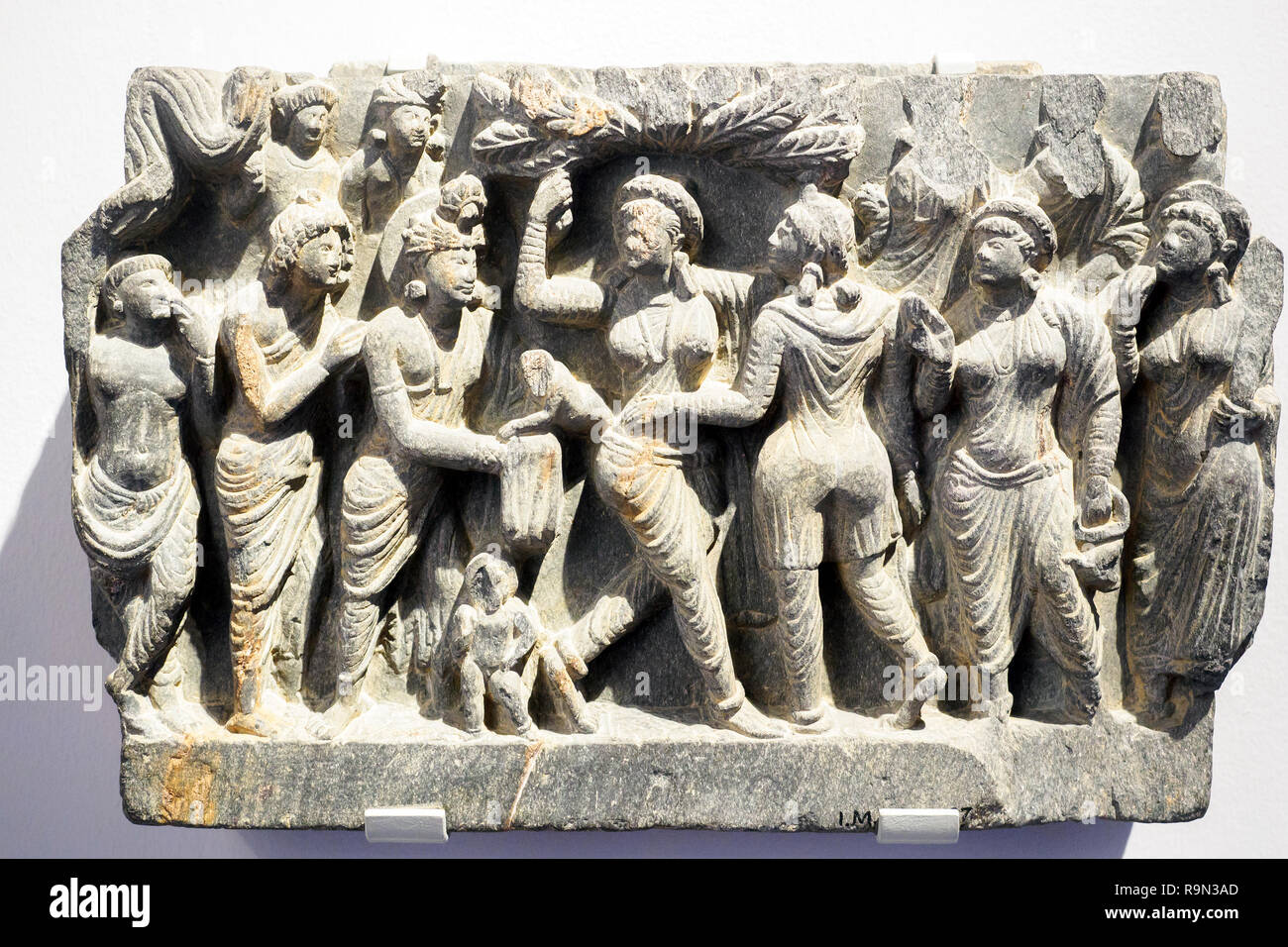 The Birth of the Buddha 1-100 Ancient Gandhara Pakistan Schist Stock ...