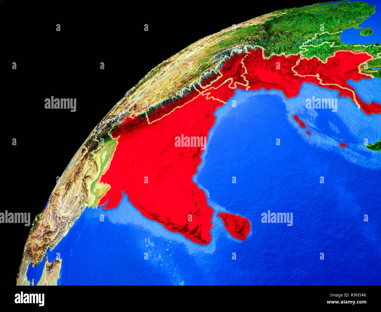 Bimstec map hi-res stock photography and images - Alamy