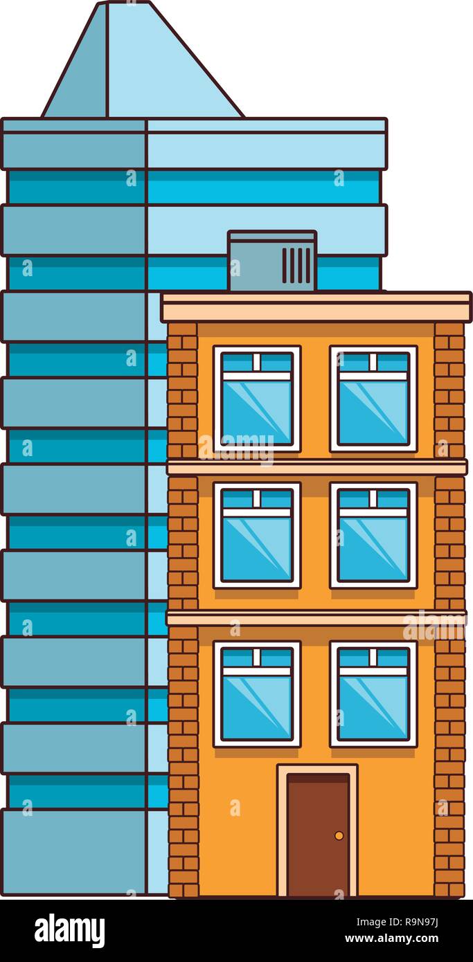 real state buildings cartoon Stock Vector Image & Art - Alamy