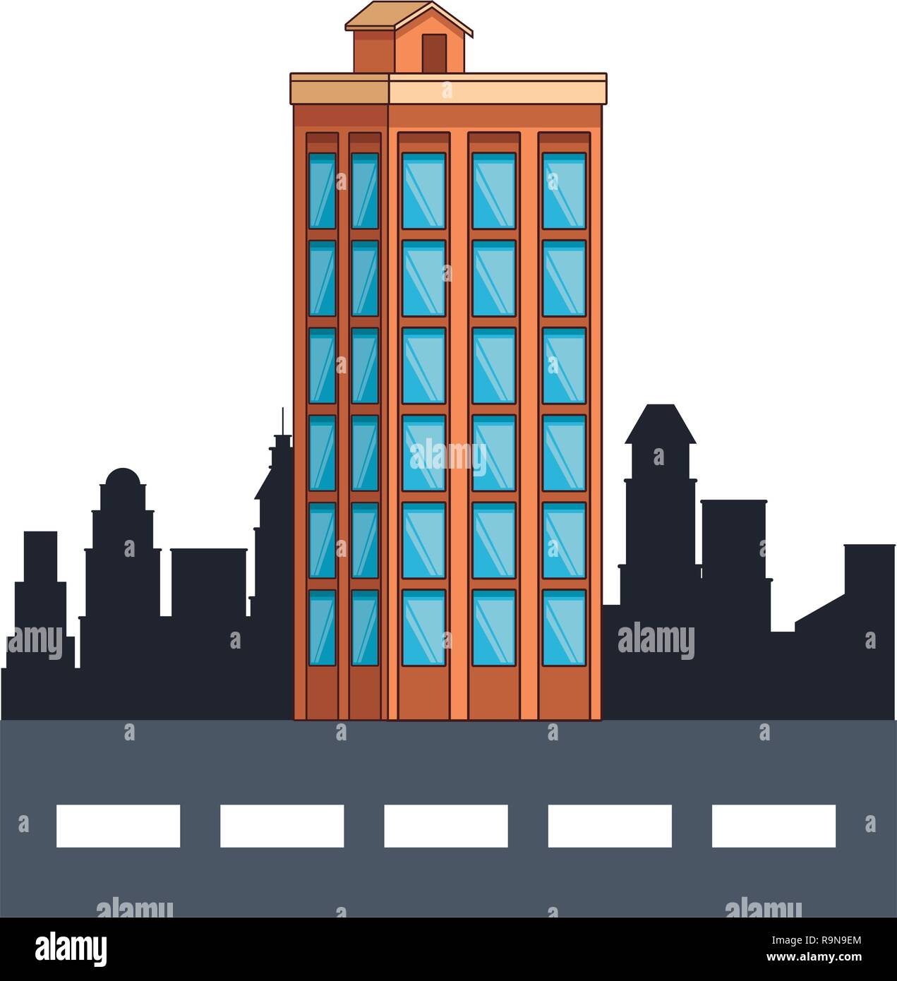 real state building cartoon Stock Vector Image & Art - Alamy